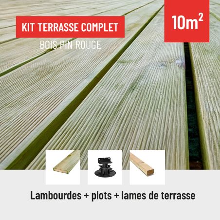 Kit terrasse bois - Pin rouge